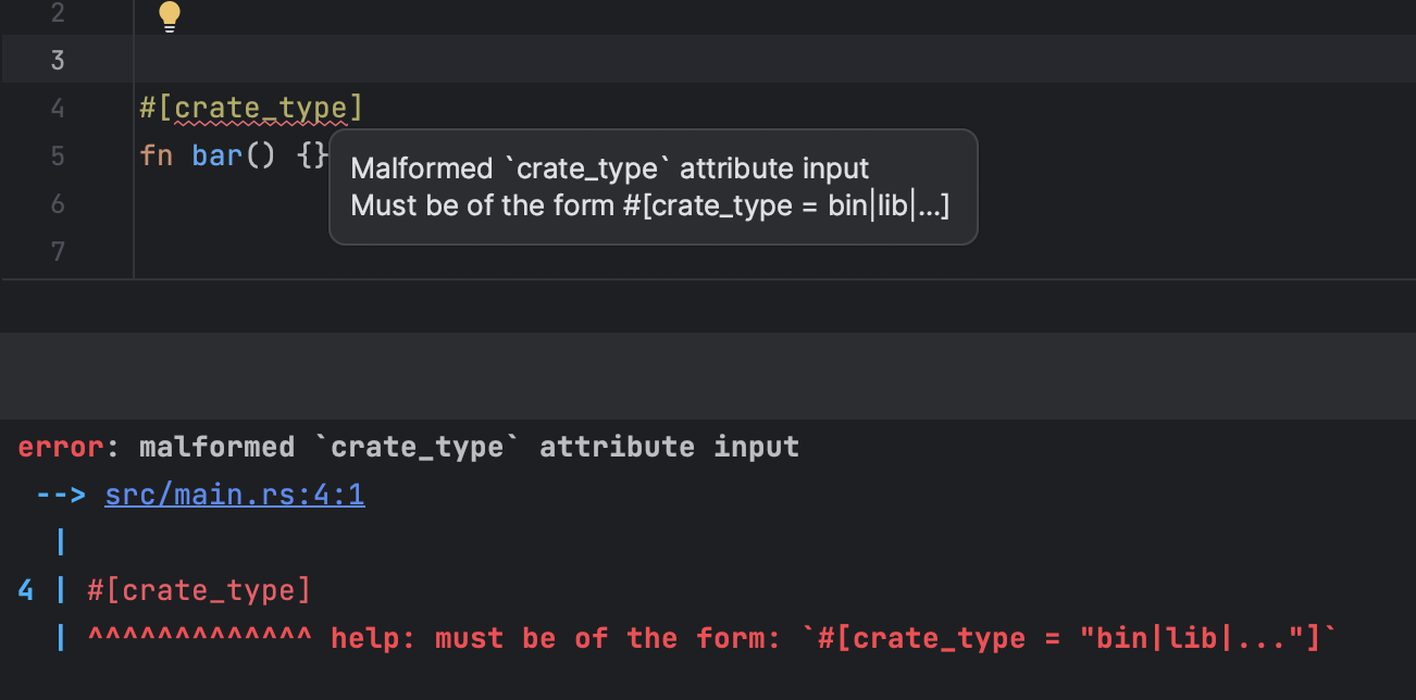 Wrong message for attribute error · Issue #10391 · intellij-rust/intellij-rust · GitHub