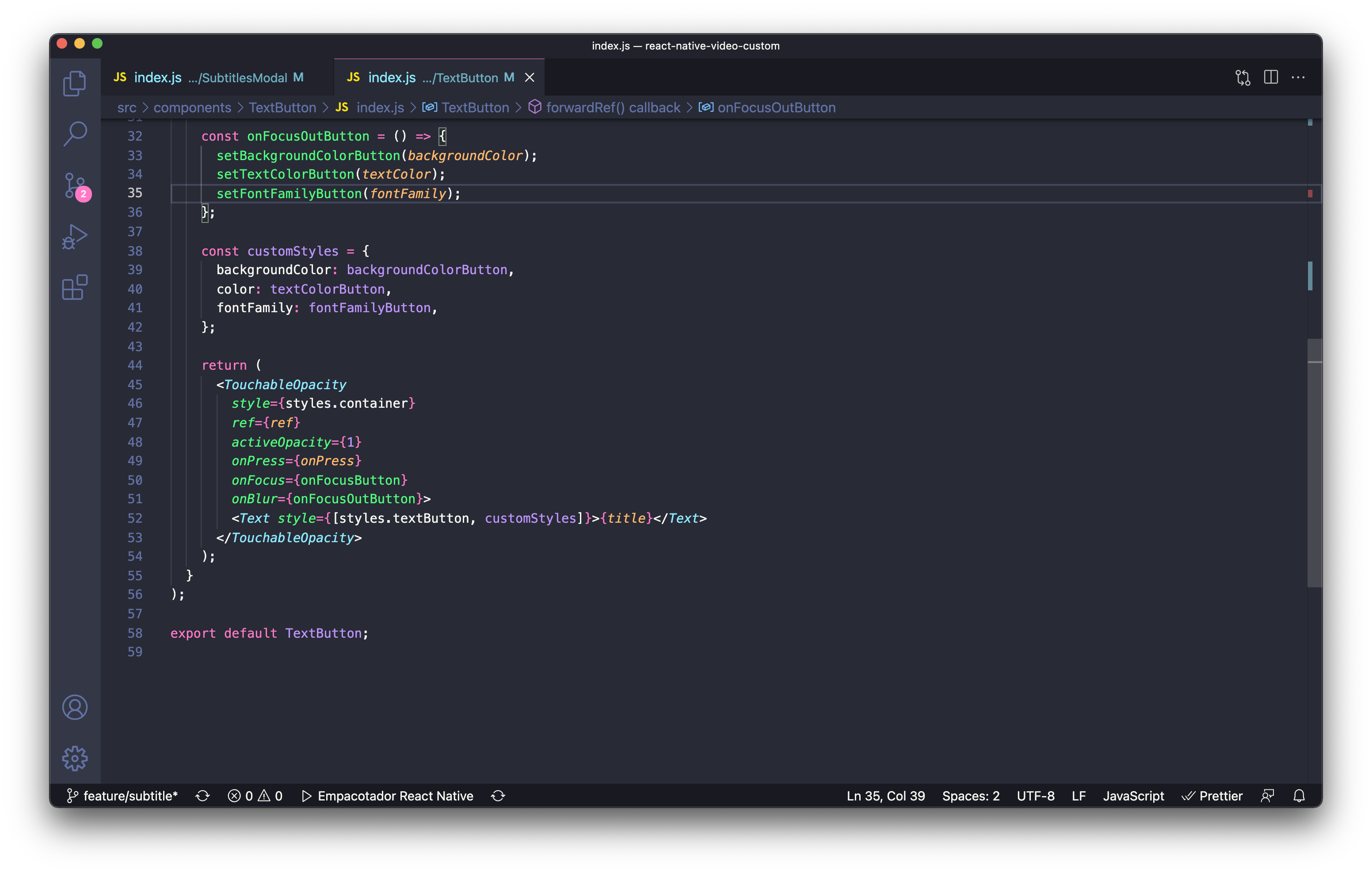 How to focus a touchable opacity component in a FlatList in tvOS ...
