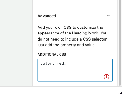 CSS validation error in the style editor · Issue #55271 · WordPress/gutenberg · GitHub