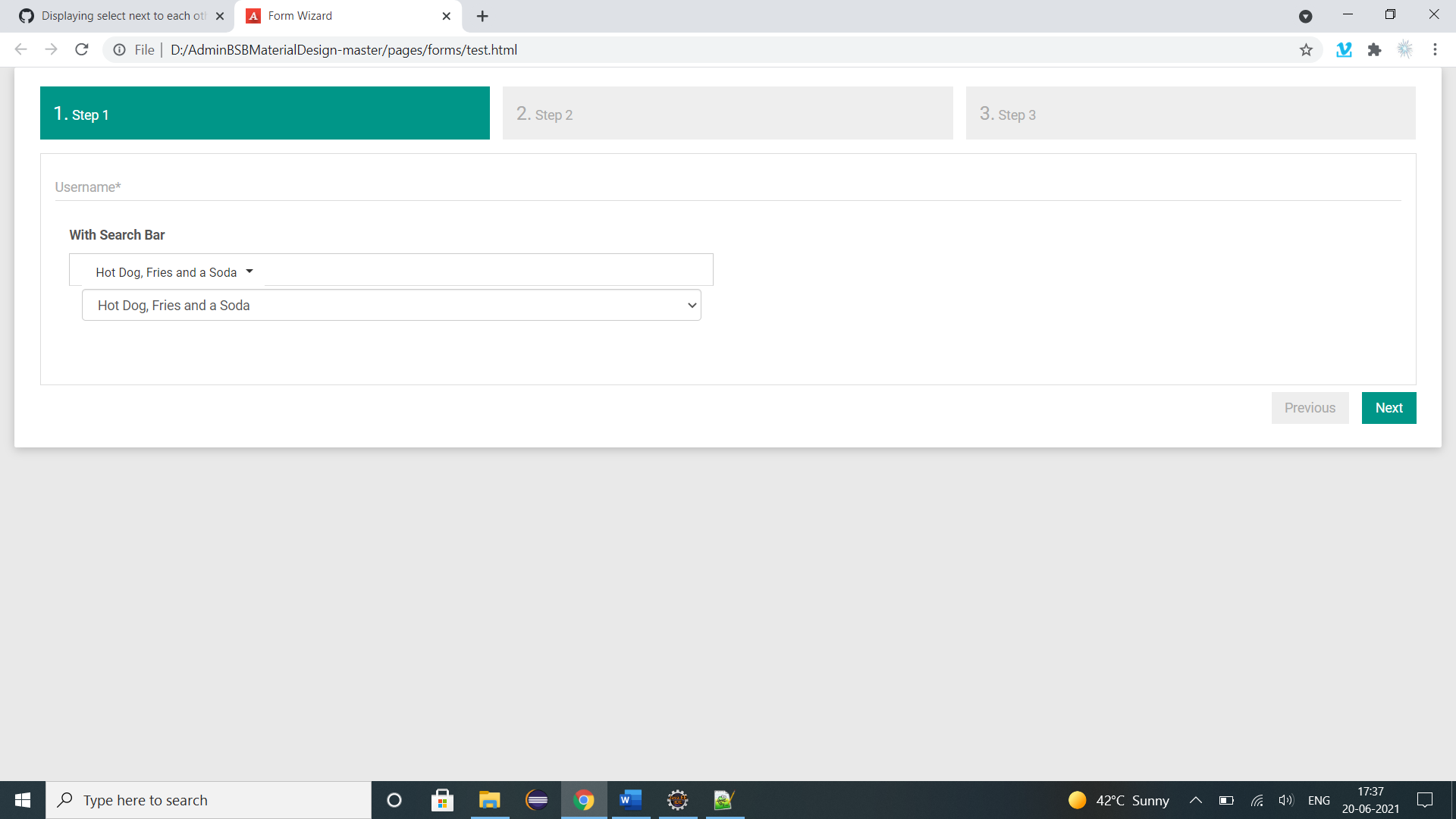 Displaying select next to each other with jquery steps · Issue #2623 · snapappointments ...