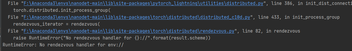 求助RuntimeError: No rendezvous handler for env:// · Issue #424 · RangiLyu/nanodet · GitHub