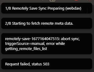 [Bug]: Sync failed with jianguoyun webDAV · Issue #299 · remotely-save/remotely-save · GitHub