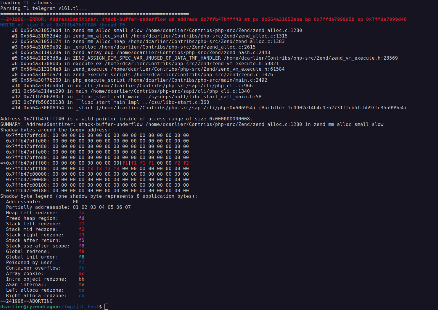 ASAN stack-buffer-underflow · Issue #12224 · php/php-src · GitHub