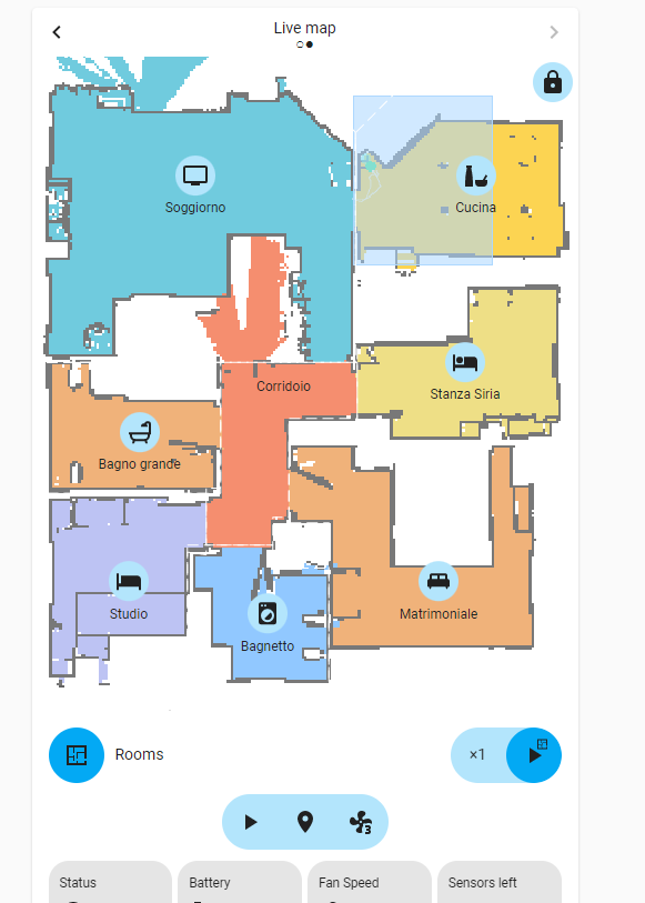 After cleaning a predefined zone, in the camera map the zone remains ...
