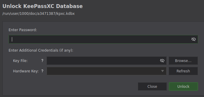 Session Specific Path Does Not Open Previously Opened Database · Issue 8511 · Keepassxreboot