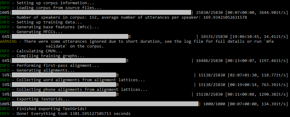 [BUG] mfa align does not produce all results in dataset · Issue #388 · MontrealCorpusTools ...