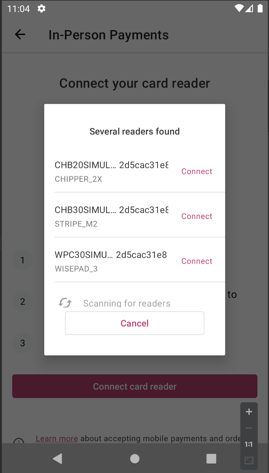 [Card Present Payments] Long reader name cut off on multiple readers ...