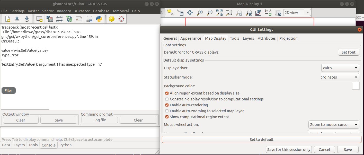 [Bug] wxGUI: Set to default in GUI settings does not work · Issue #2032 · OSGeo/grass · GitHub