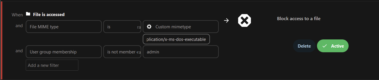 file mime type with (is not) dosent work · Issue #311 · nextcloud/files_accesscontrol · GitHub
