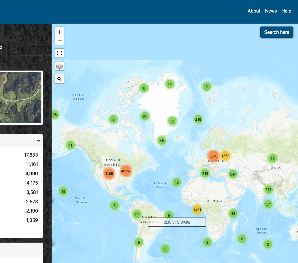 Set zoom level on landing page maps so that only one world map is shown · Issue #911 · sul-dlss ...