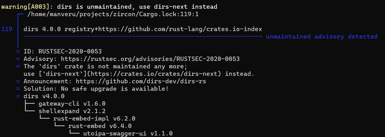 Whitdrawn advisories are taken into account · Issue #457 · EmbarkStudios/cargo-deny · GitHub