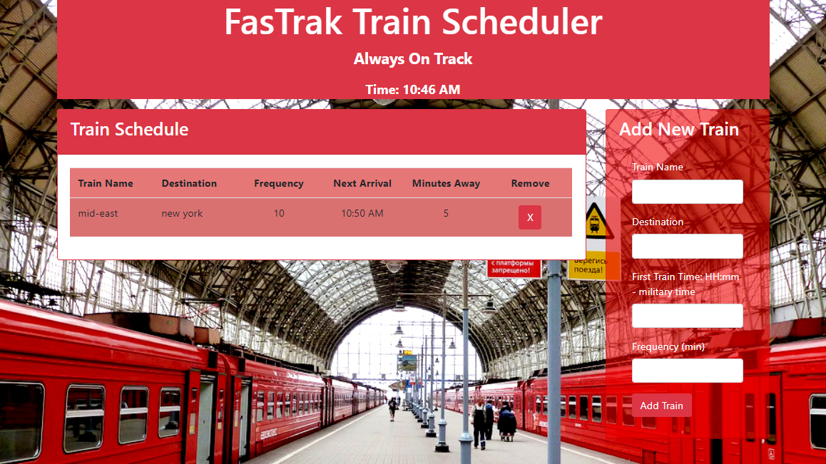 GitHub - arajis06/Train-Schedule