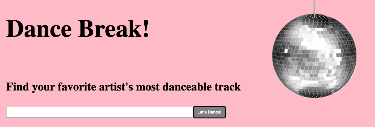 GitHub - margotTenenbaum/danceBreak: React app that utilizes the ...