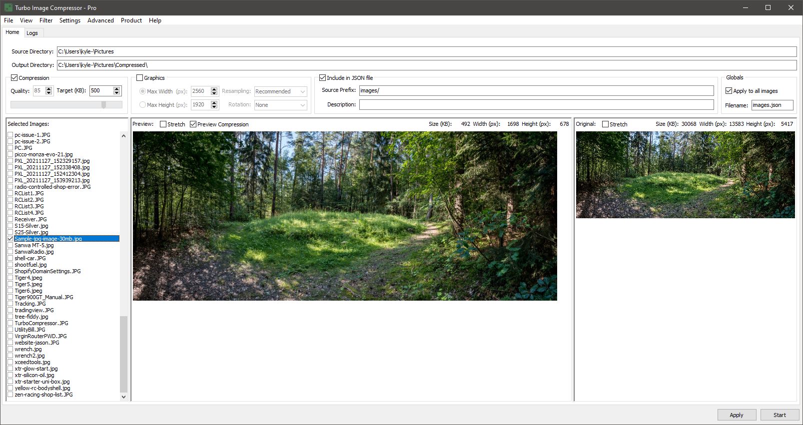 GitHub - kyleotoole91/ImageCompressor: Scan, preview, compress and shrink images in batches