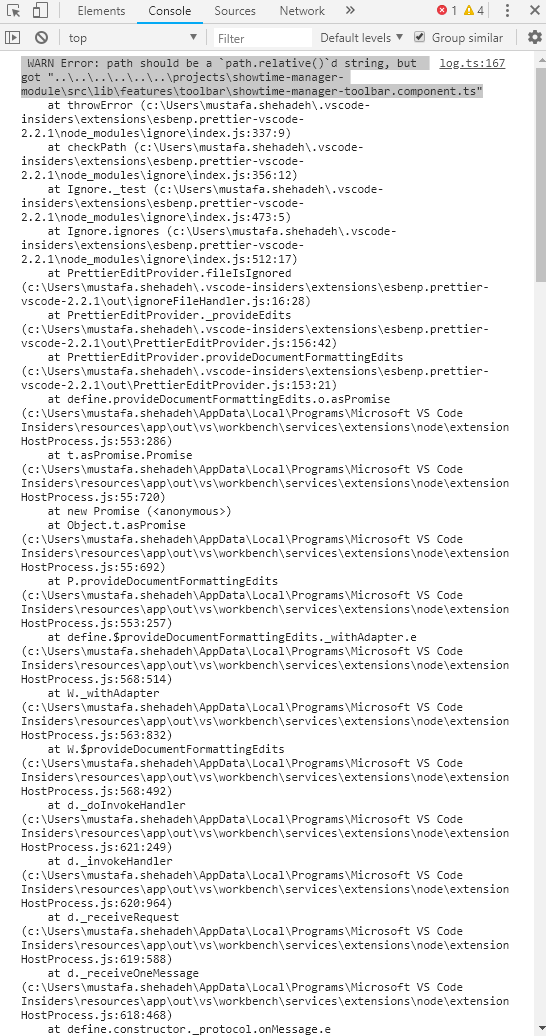 Vscode Prettier Not Formatting Can Not Resolve Relative Path Names · Issue 925 · Prettier