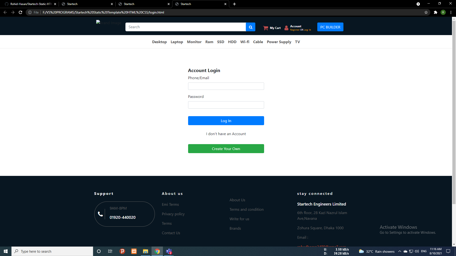 GitHub - Rohid-Hasan/Startech-Static-HTML-CSS-Template