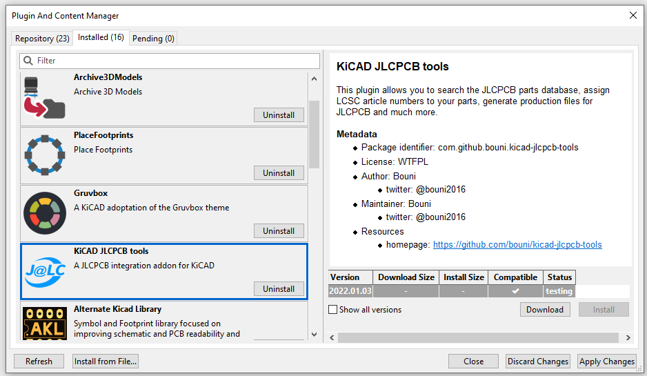can't run plugin last version on kicad 6.0.1 · Issue #113 · Bouni/kicad ...