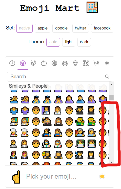 Smileys are hidden behind overflow-x in native · Issue #519 · missive ...