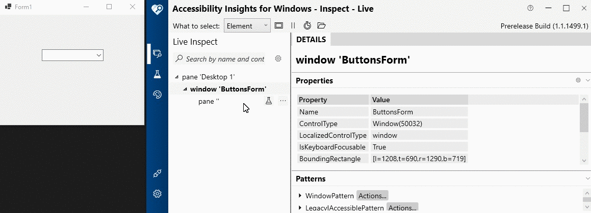 [BUG] AIWin unexpectedly reports a failure relating to a ComboBox's ...