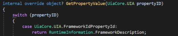 Populate the FrameworkId property for each UIA element with running version of .NET · Issue ...