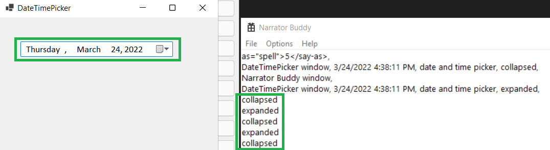 A DateTimePicker control should support state announcing on Calendar opening · Issue #5487 ...