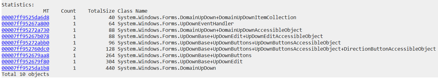 DomainUpDown and its elements accessible objects are leaking in memory · Issue #7328 · dotnet ...