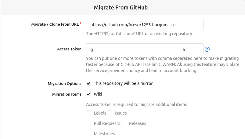 Glitch On Migrate From Github Screen Mirroring The Repo · Issue 23472 · Go Gitea Gitea · Github