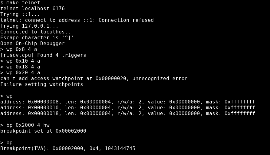 Error While Setting 4th Watchpoint · Issue 813 · Riscv Collab Riscv Openocd · Github