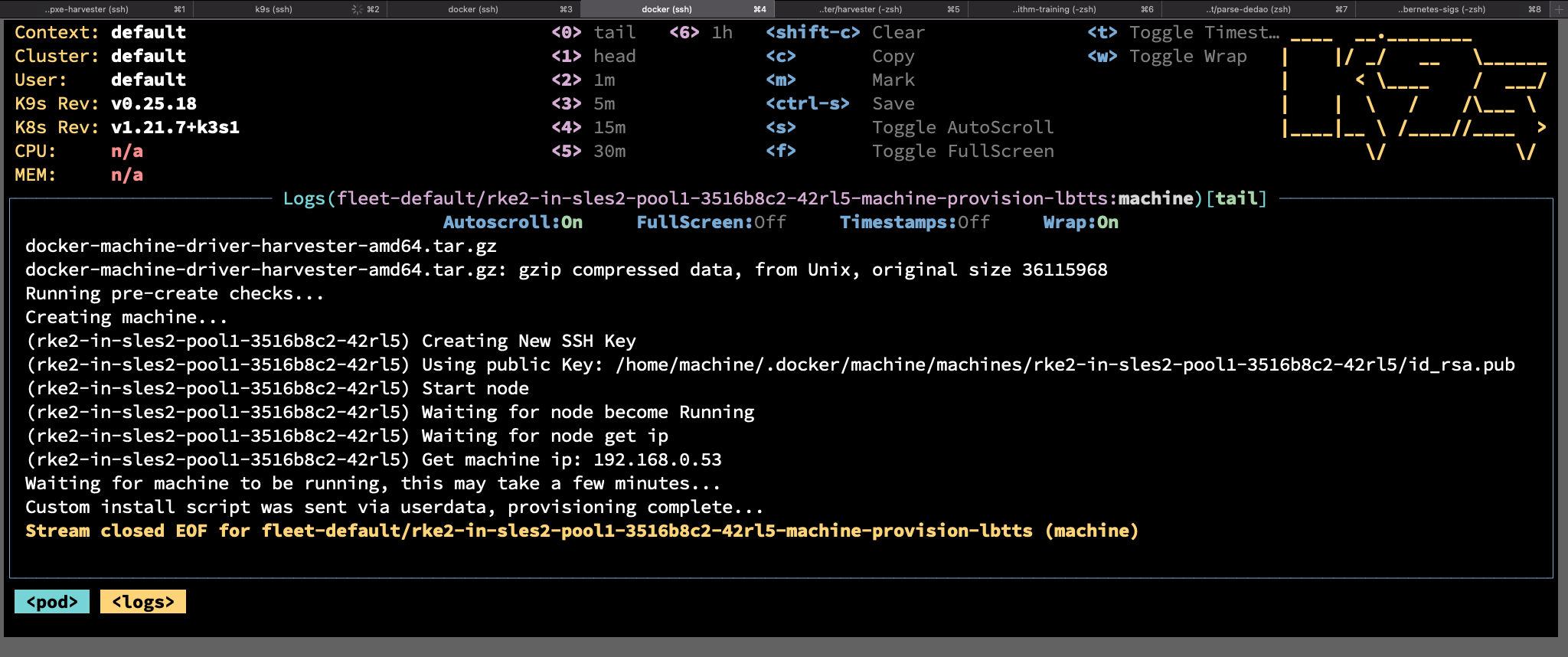 [BUG] Unable to add node to RK2 cluster using node driver · Issue #1823 · harvester/harvester ...