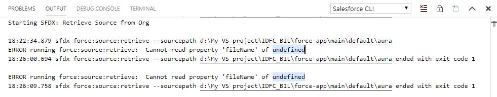 Failing to retrieve source from org · Issue #1387 · forcedotcom/salesforcedx-vscode · GitHub