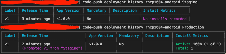 Cannot promote staging to prod on Android · Issue #1004 · microsoft/react-native-code-push · GitHub