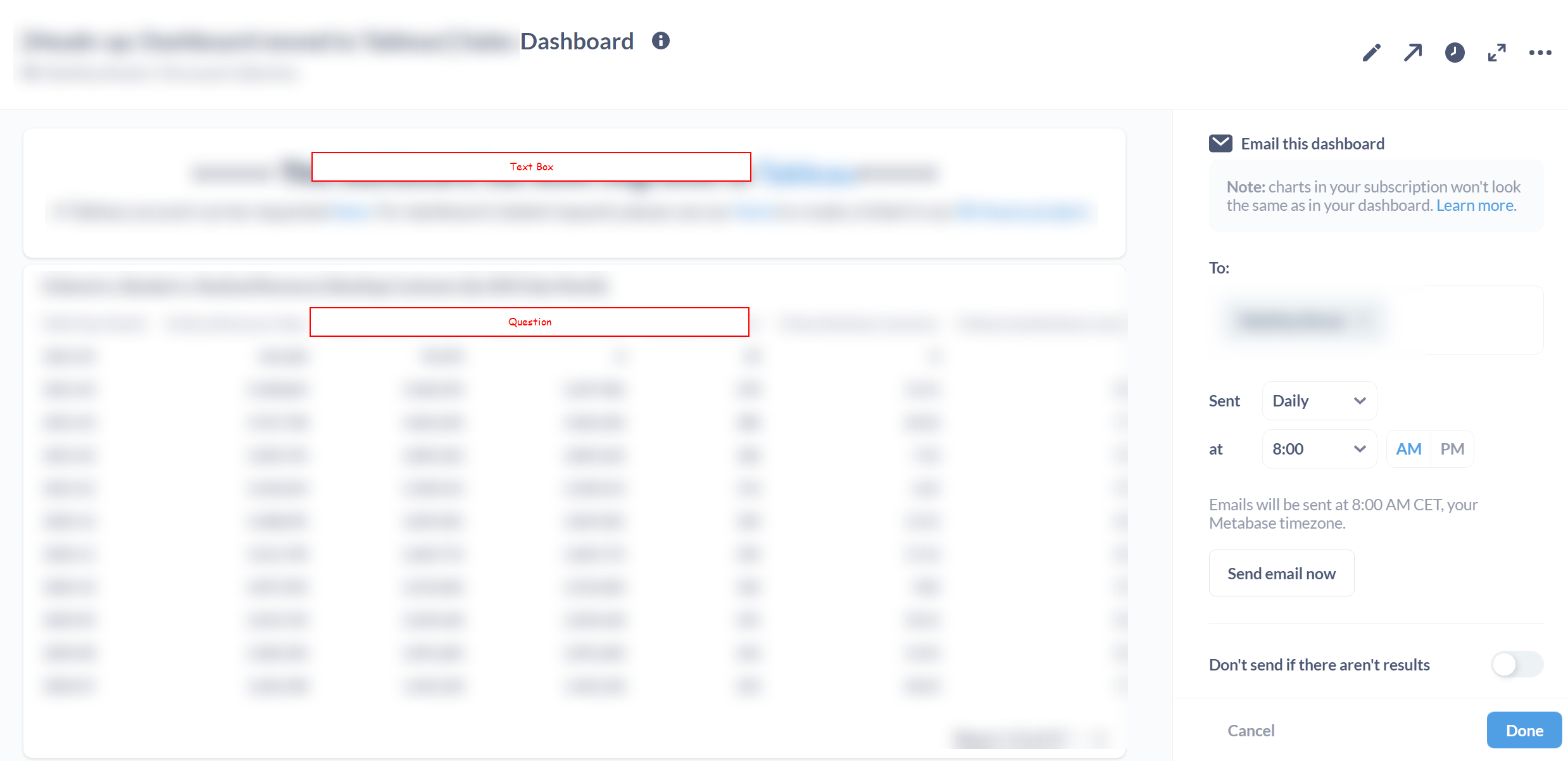 Dashboard subscription email is missing text boxes of a dashboard · Issue #15744 · metabase ...