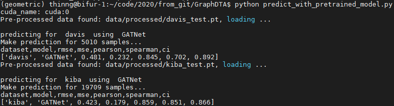 Missing key(s) in state_dict · Issue #5 · thinng/GraphDTA · GitHub