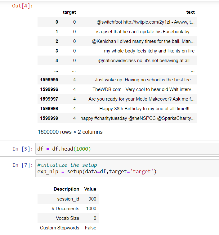 Vocab Size showing zero while using NLP (pycaret.nlp) · Issue #22 · pycaret/pycaret · GitHub