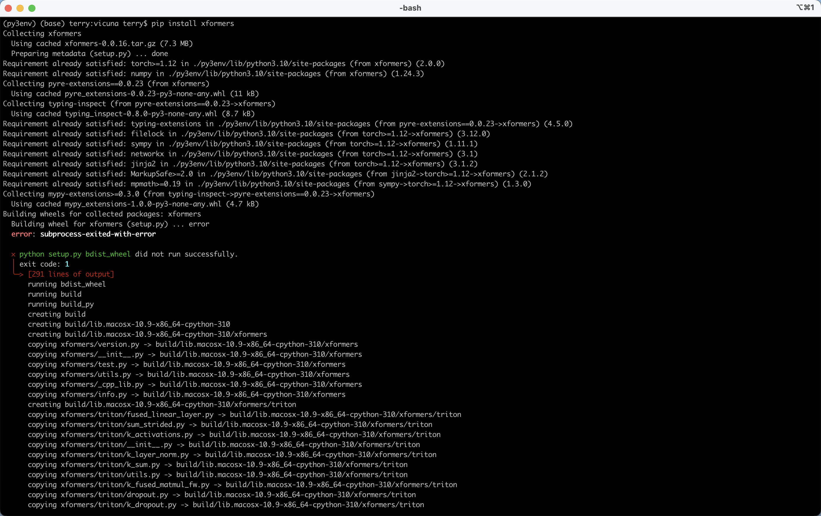 Install Xformers Failed Clang Error Unsupported Option Fopenmp 