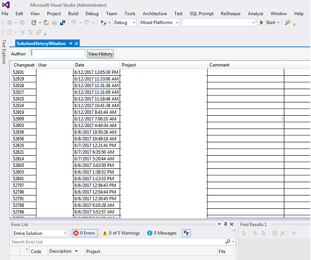 GitHub - TadbirPardaz/TFSSolutionHistory: TFS Solution History