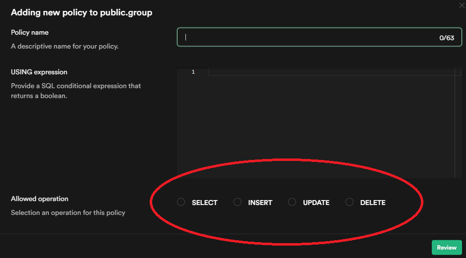 How to set RLS "ALL" operation in the new console? · supabase ...