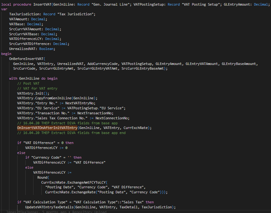 [Event Request] Codeunit 12 "Gen. Jnl.-Post Line" - OnInsertVATOnAfterInitVATEntry · Issue #8704 ...