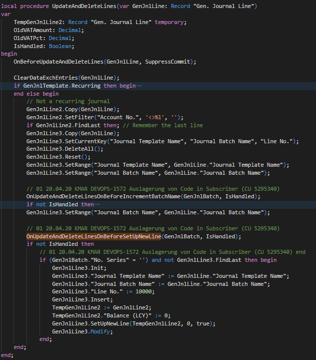 Event Request Codeunit 13 Gen Jnl Post Batch Onupdateanddeletelinesonbeforesetupnewline