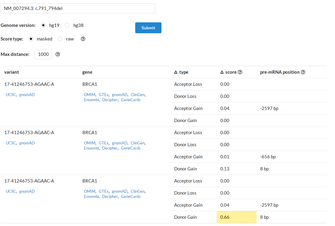 Results interpretation · Issue #4 · broadinstitute/SpliceAI-lookup · GitHub