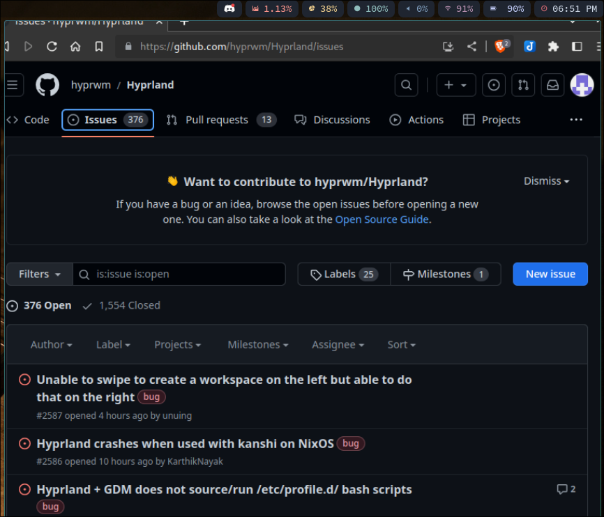 Scaling issues with chromium based browsers · Issue #2588 · hyprwm/Hyprland · GitHub