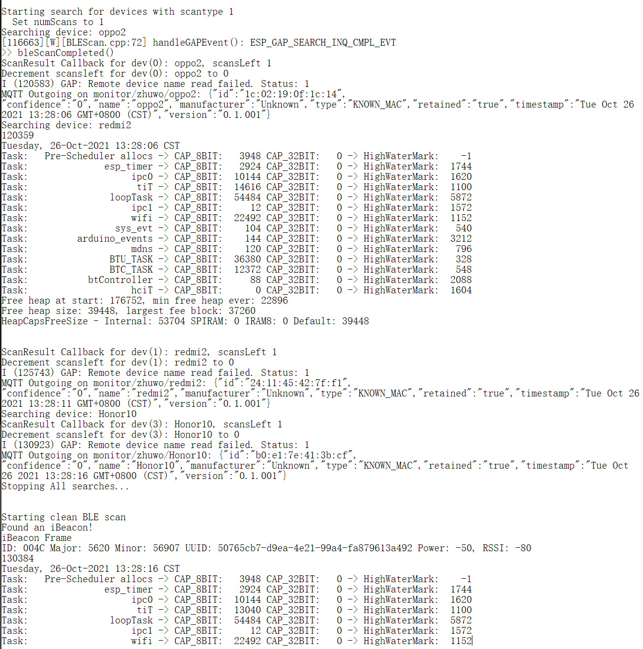 Cannot respond to mqtt arrive/depart scan commands · Issue #3 · RoboMagus/ESP32-MQTT-Bluetooth ...