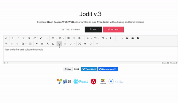 The underline remains black when colouring the text · Issue #701 · xdan/jodit · GitHub