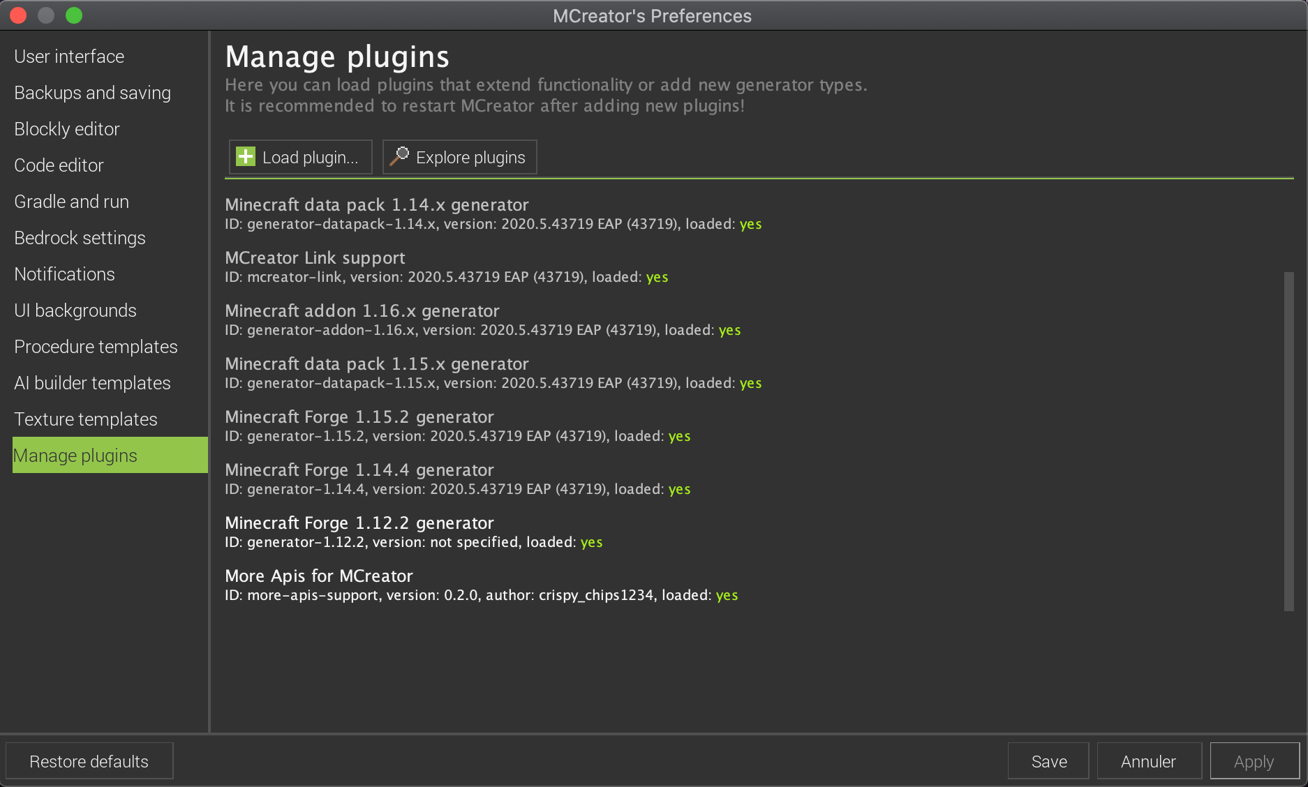 Doesn't show up in the plugin manager · Issue #496 · MCreator/MCreator · GitHub