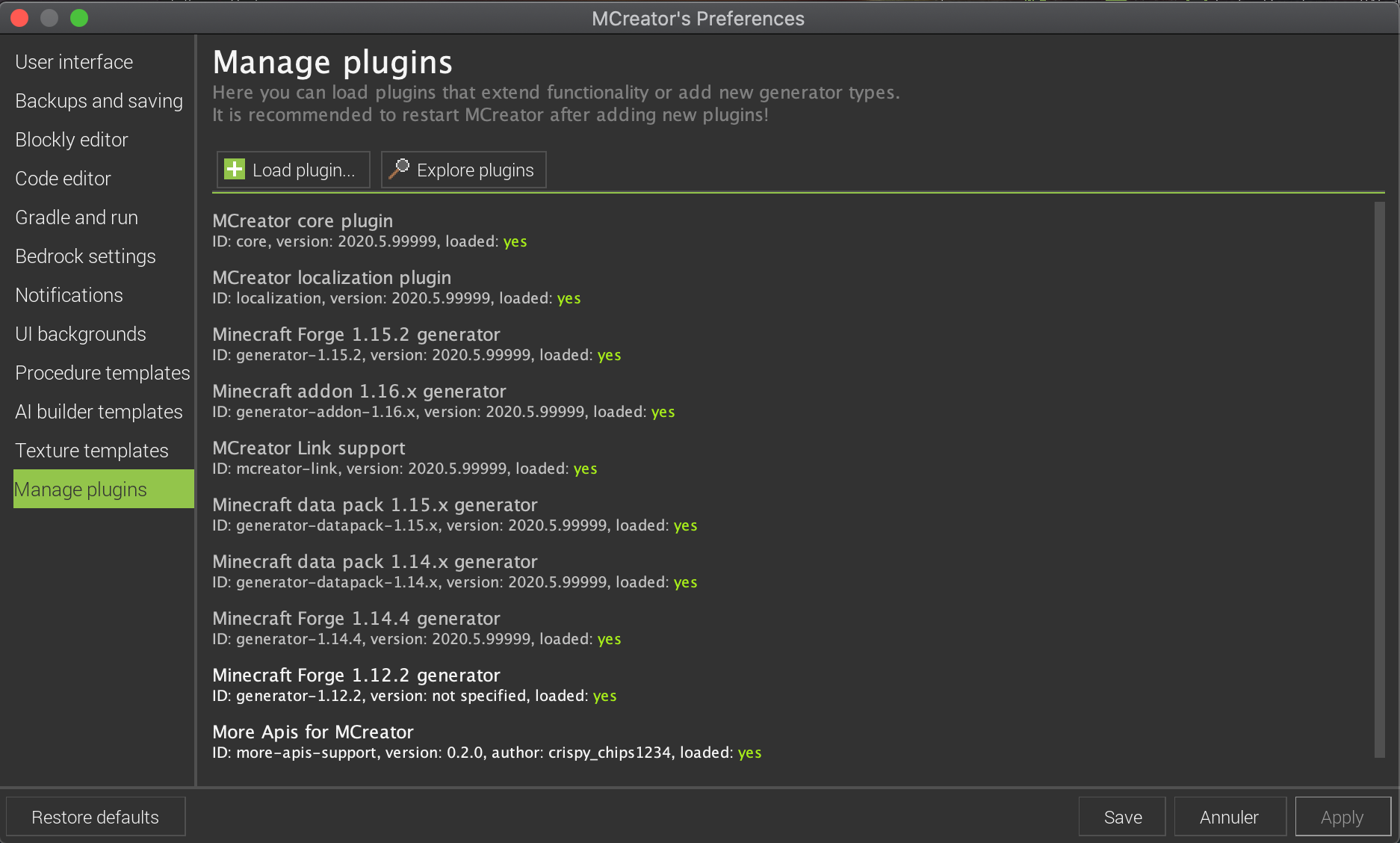 Doesn't show up in the plugin manager · Issue #496 · MCreator/MCreator · GitHub