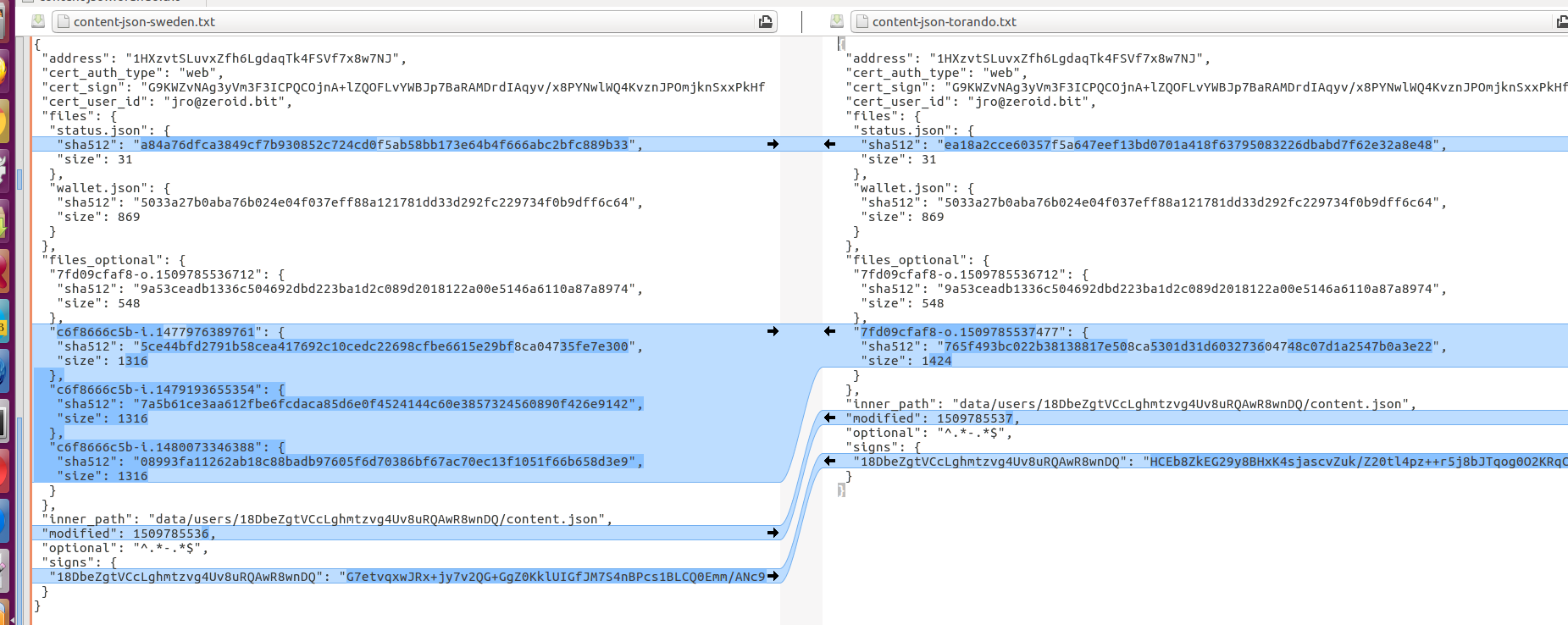 content.json distribution problem - 1 second dif - optional files issue ...