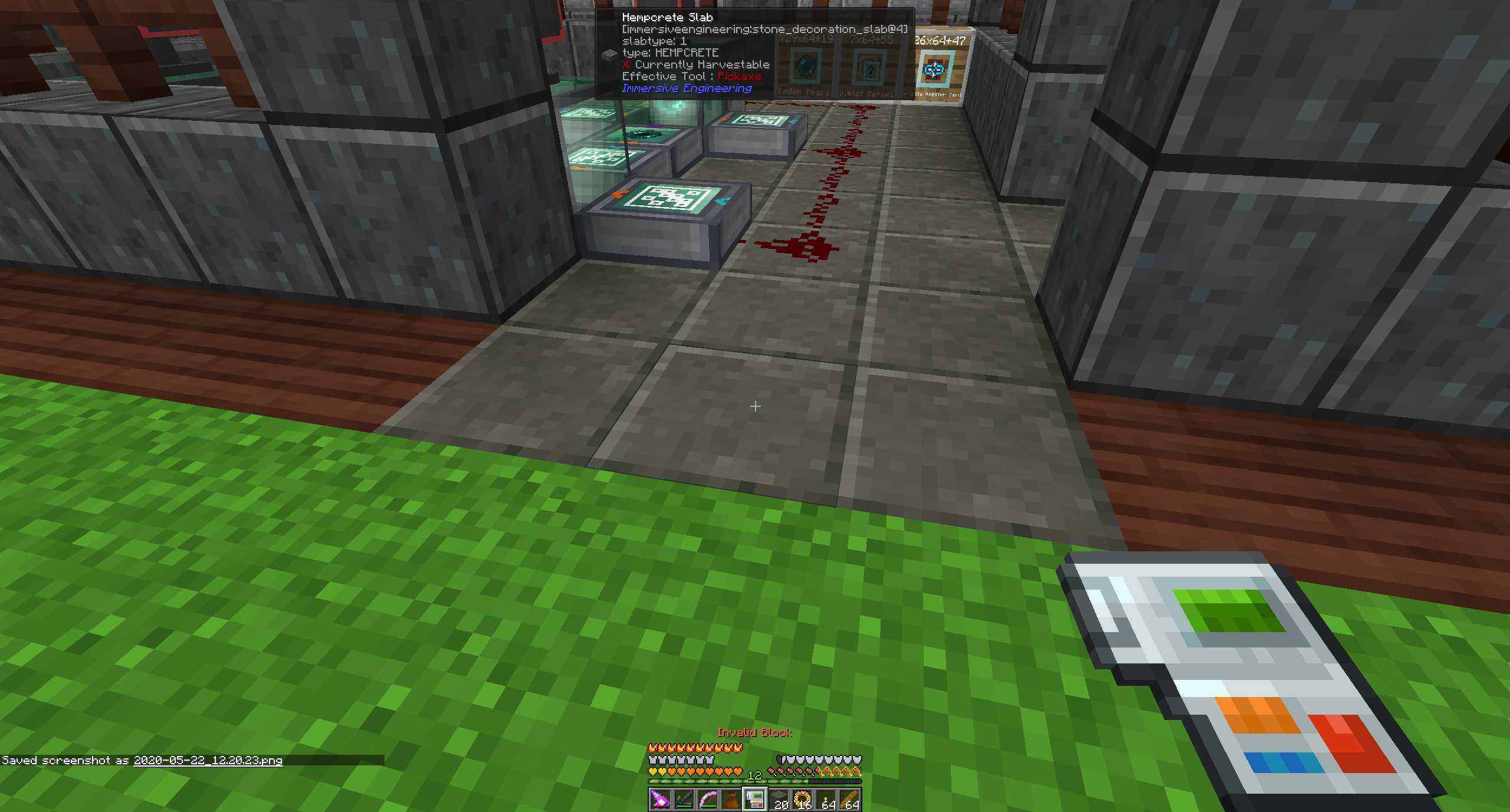 "Invalid block" when selecting hempcrete with the exchanging gadget ...