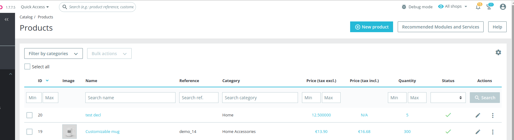 Product price 0,00 euro in FO and Invalid $number parameter: "" cannot be interpreted as a ...