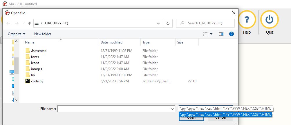 Mu Editor In Circuit Python Mode Should List The New Env Now Settingstoml File · Issue 