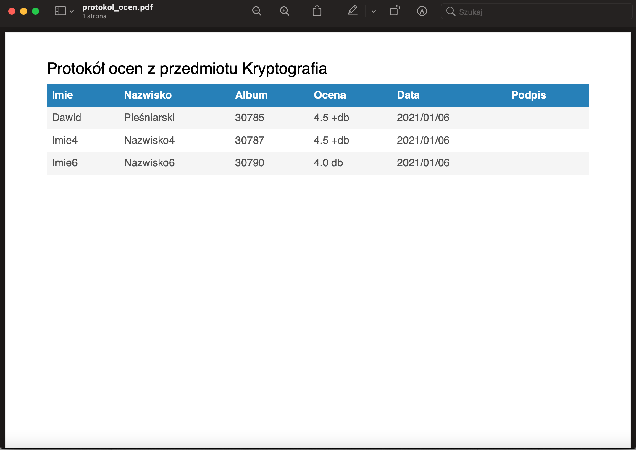 GitHub - dawidplesniarski/Gradebook-dashboard